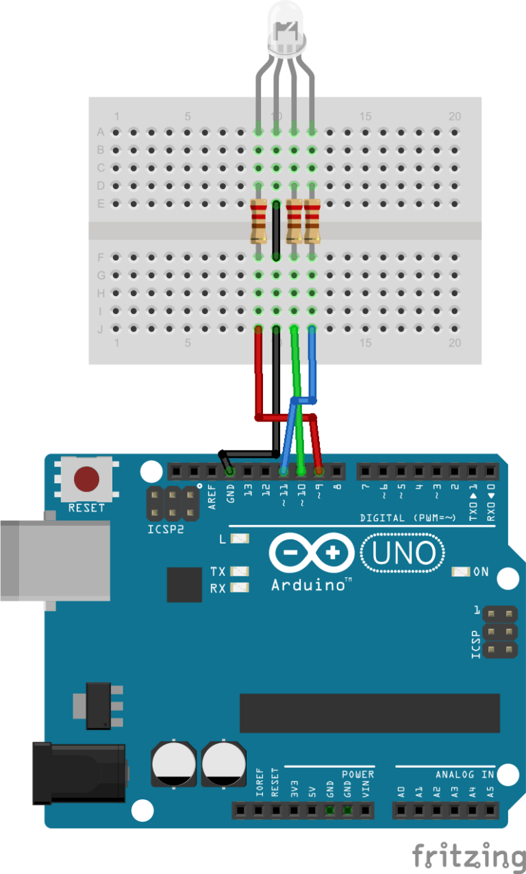 Guia de Montagem: Como Conectar e Utilizar um LED RGB com Arduino - Blog Saravati: Tudo sobre ...