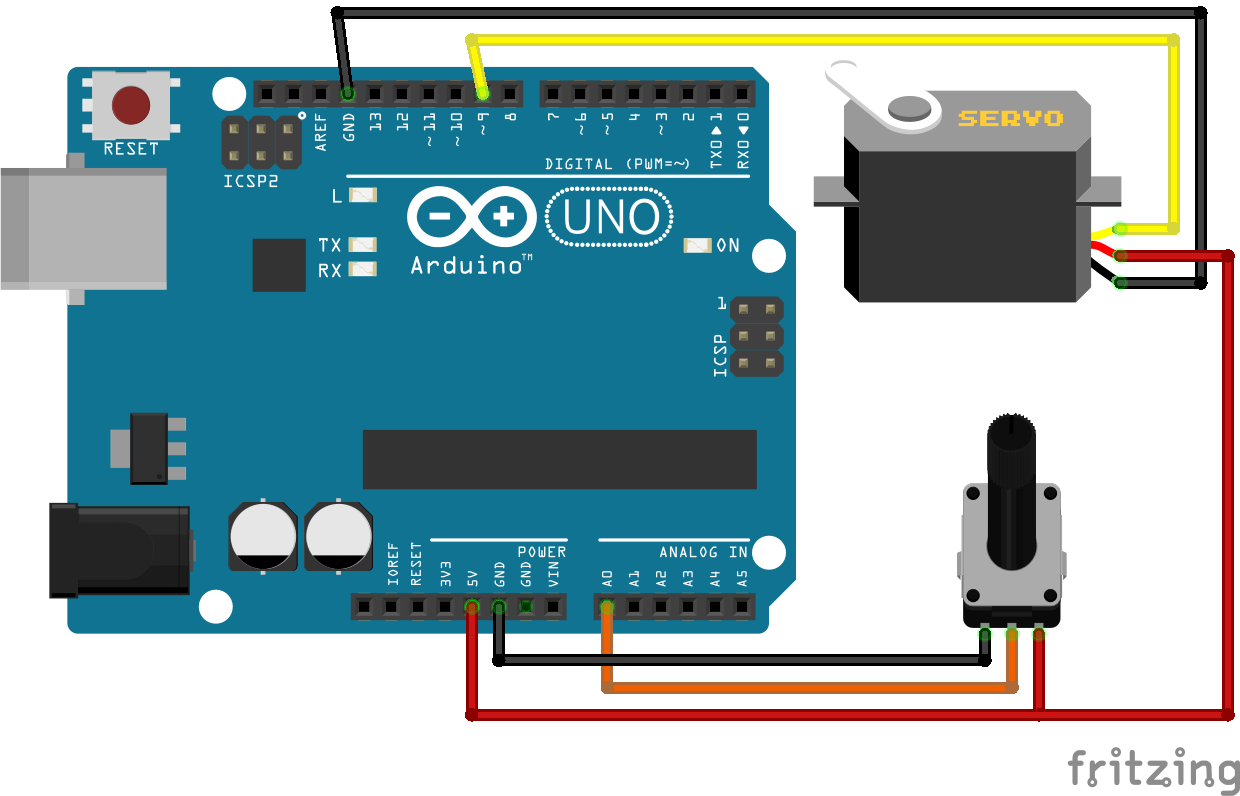 Guia De Montagem Controle De Servo Motor Com Potenciômetro Usando